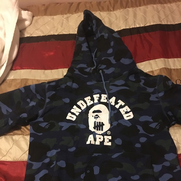 Bape | Jackets & Coats | Undefeated X Bape Hoodie | Poshmark